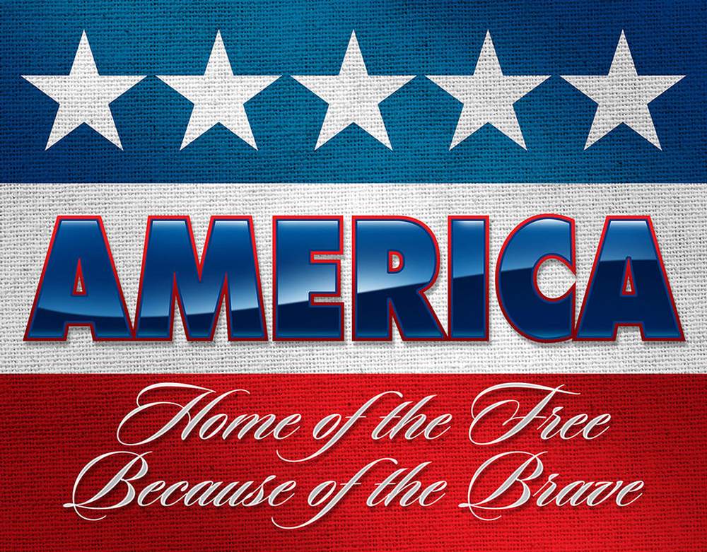 Metal Sign - America - Home of The Free Because of The Brave, Military ...