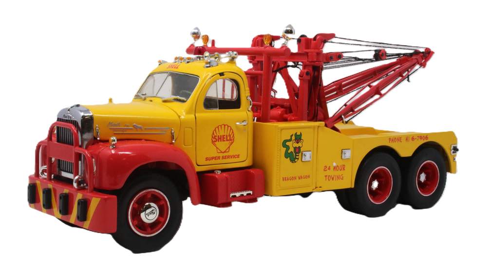1:25 1960 Mack B-61 Tow Truck Shell (Yellow/Red) *** Display Unit ...