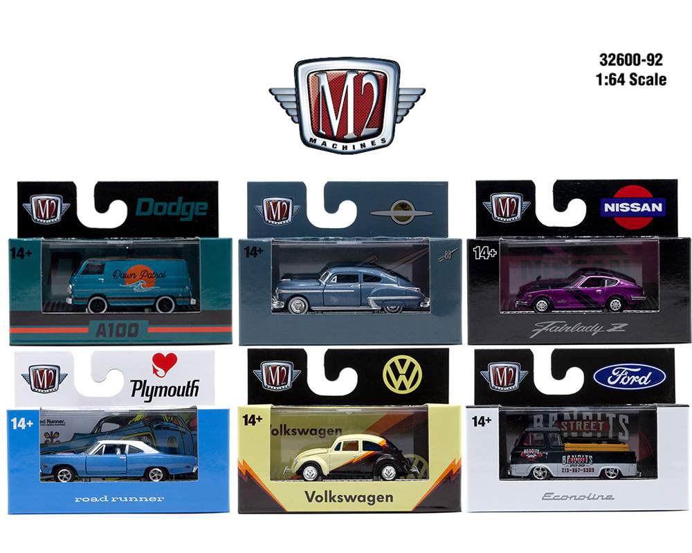 1:64 Detroit-Muscle Release 92 (Set of 6), M2 Machines: Diecast Direct ...